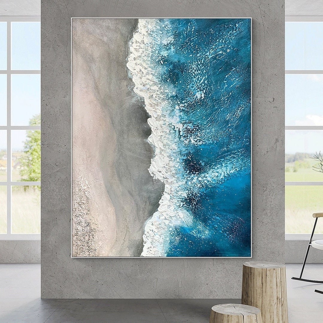 Ocean Painting Large Coastal Painting on Canvas Sea Landscape Painting ...