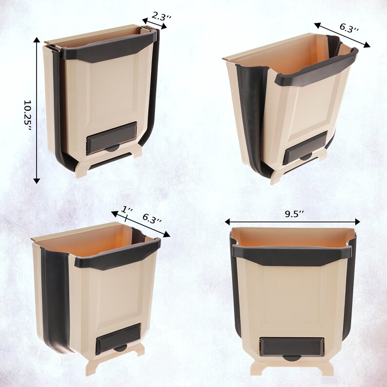Hanging Kitchen Trash Can, Foldable Waste Bin for Kitchen, Garbage Can ...