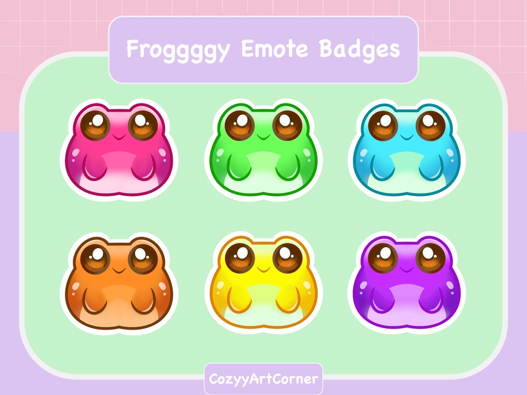 Froggy Emote Badges - Etsy