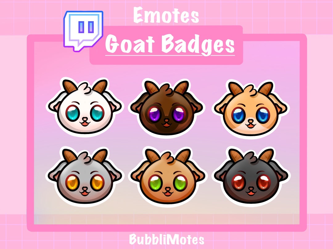 Goat Emote Badges - Etsy