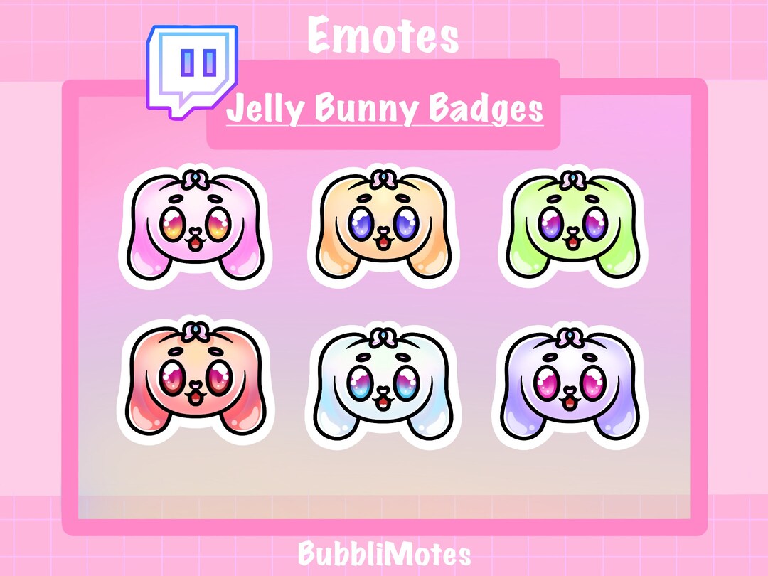 Jelly Bunny Emote Badges - Etsy