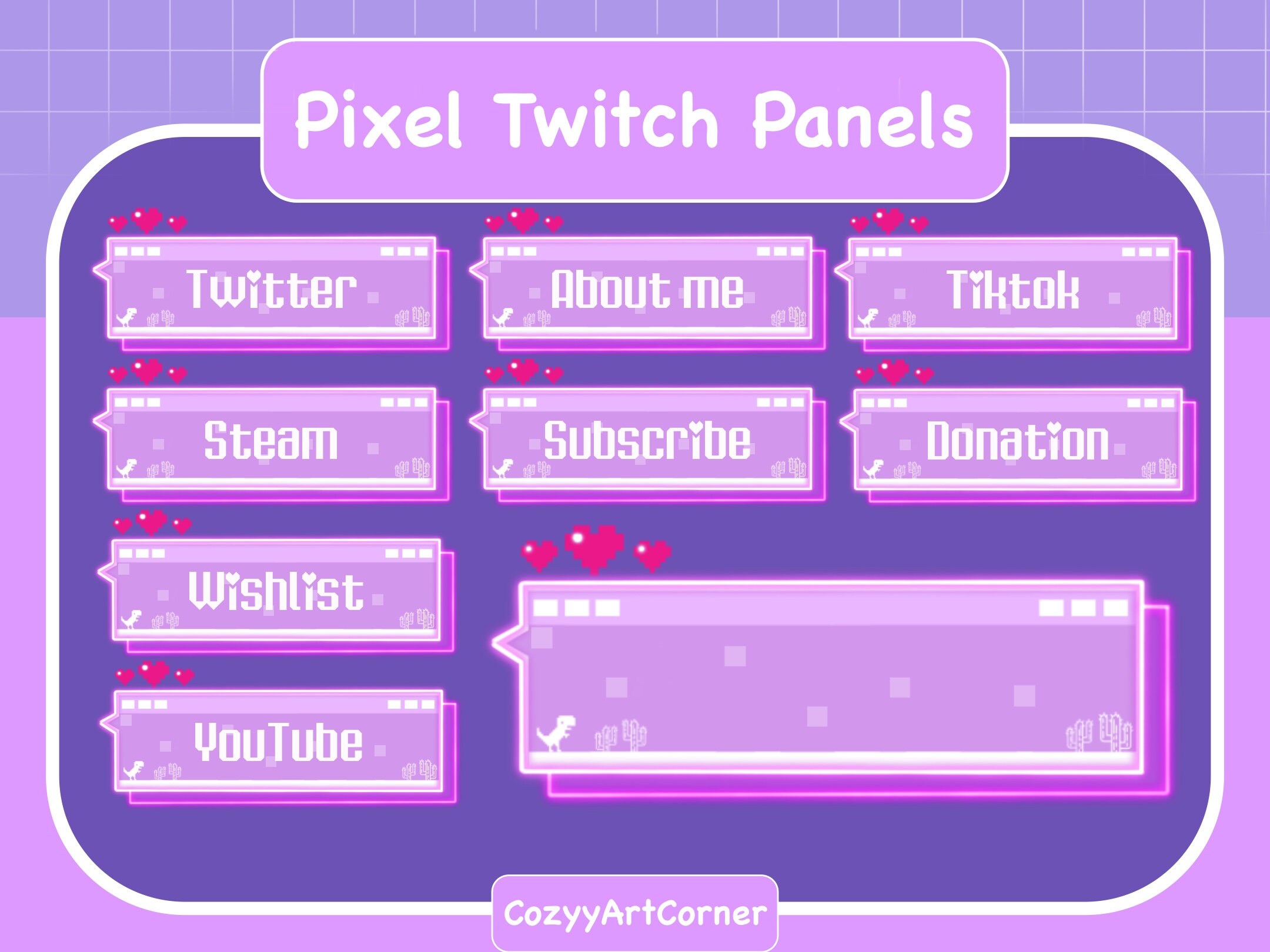 Pixel Twitch Panels - Etsy