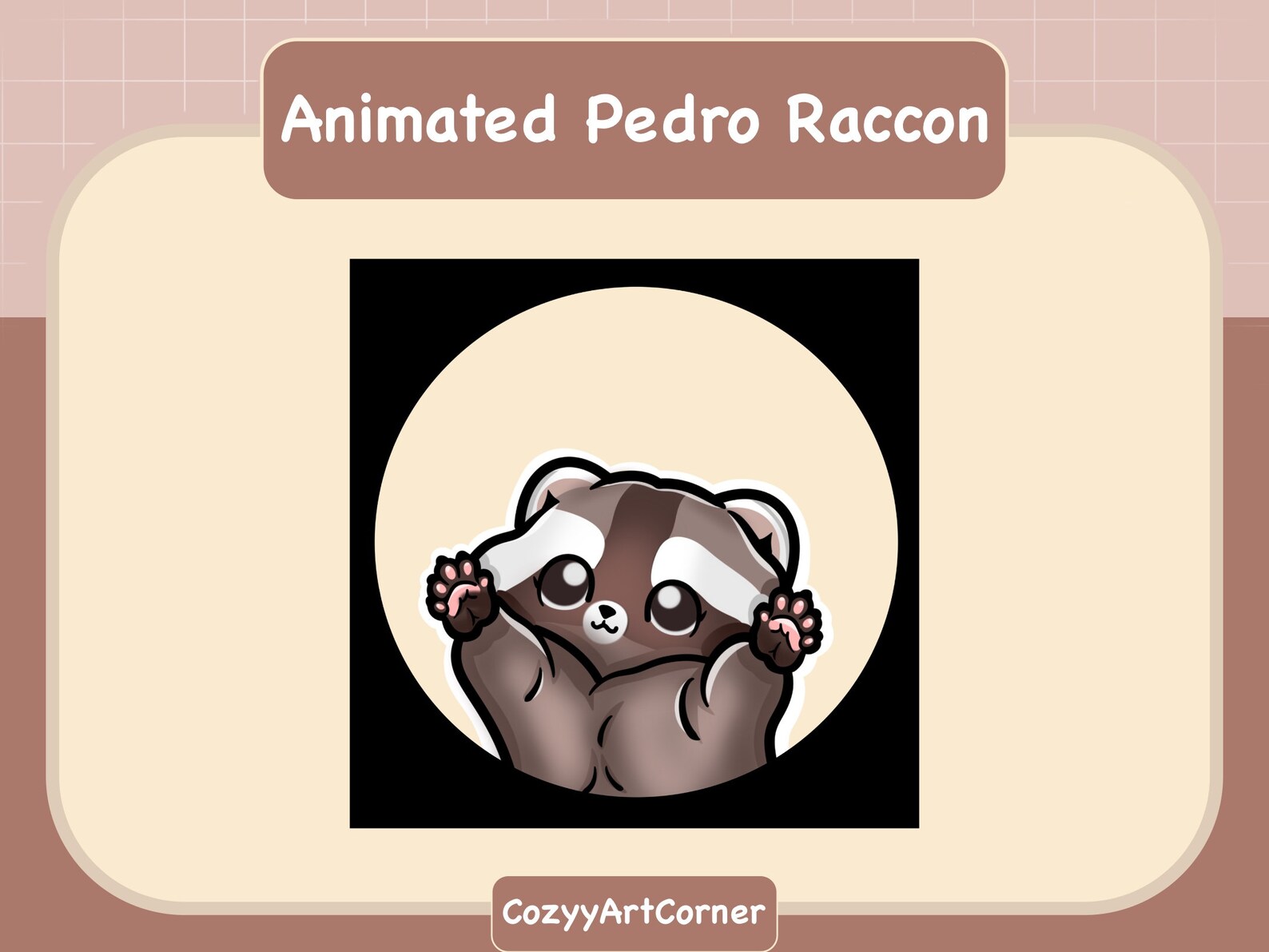 Animated Pedro Raccoon Emote - Etsy