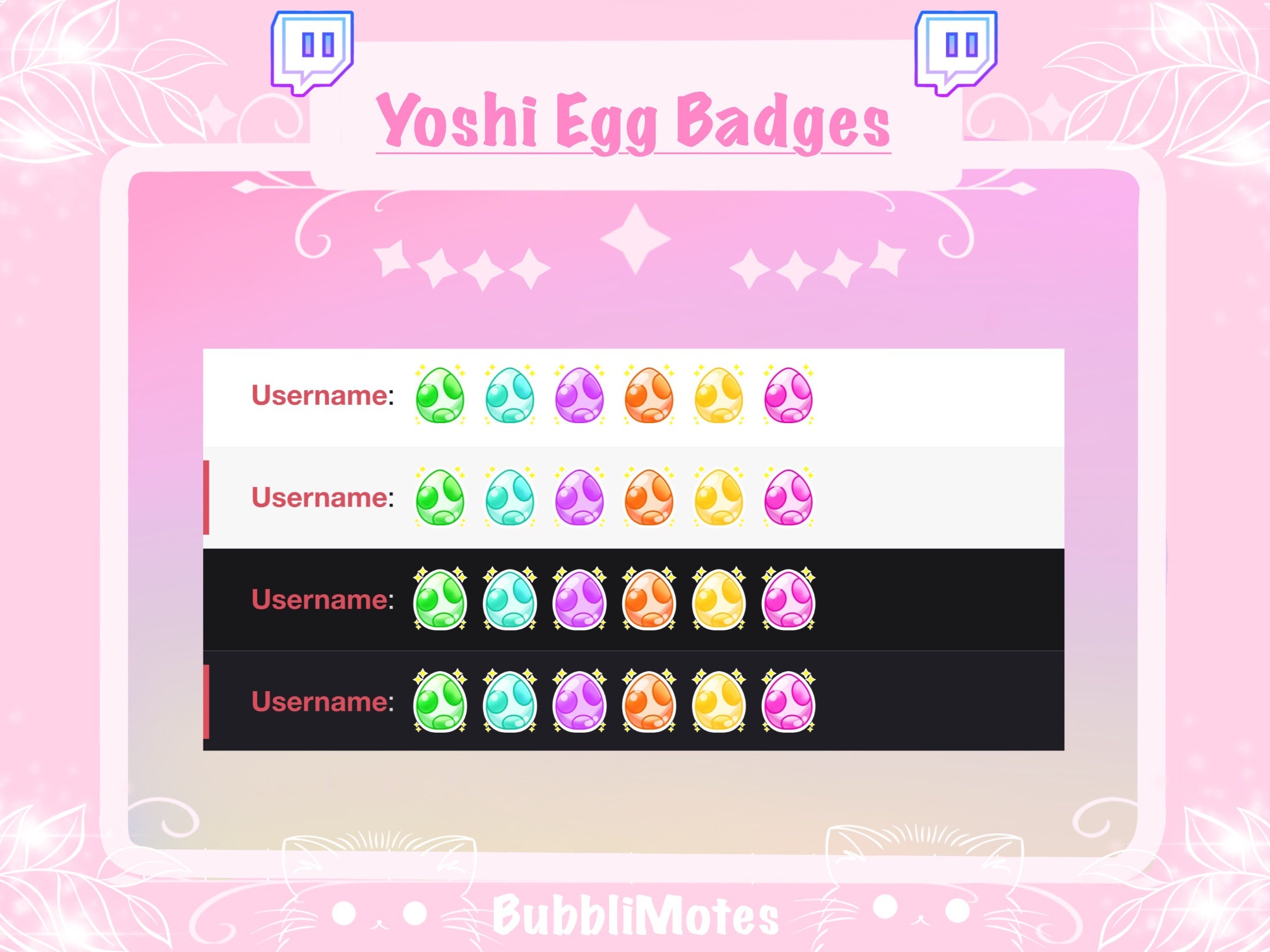 Yoshi Egg Emote Badges - Etsy