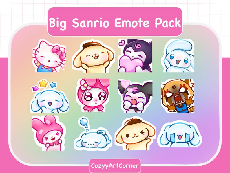 Big Kitty Emote Pack - Etsy