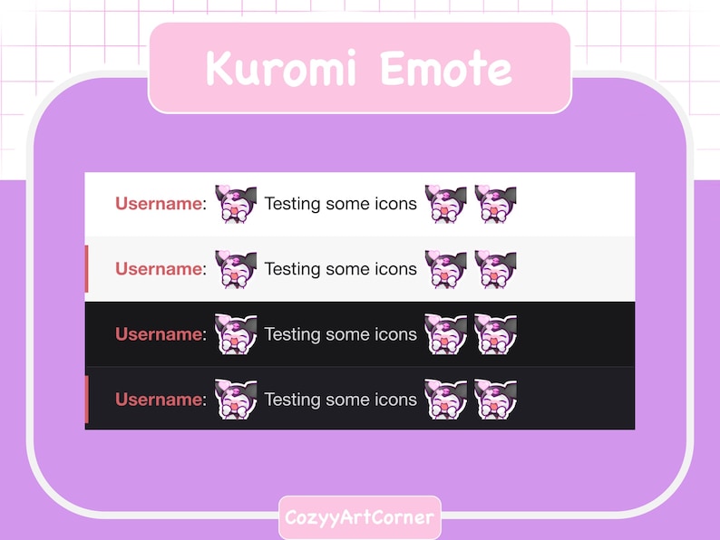 Cute Kuro Twitch Emote - Etsy