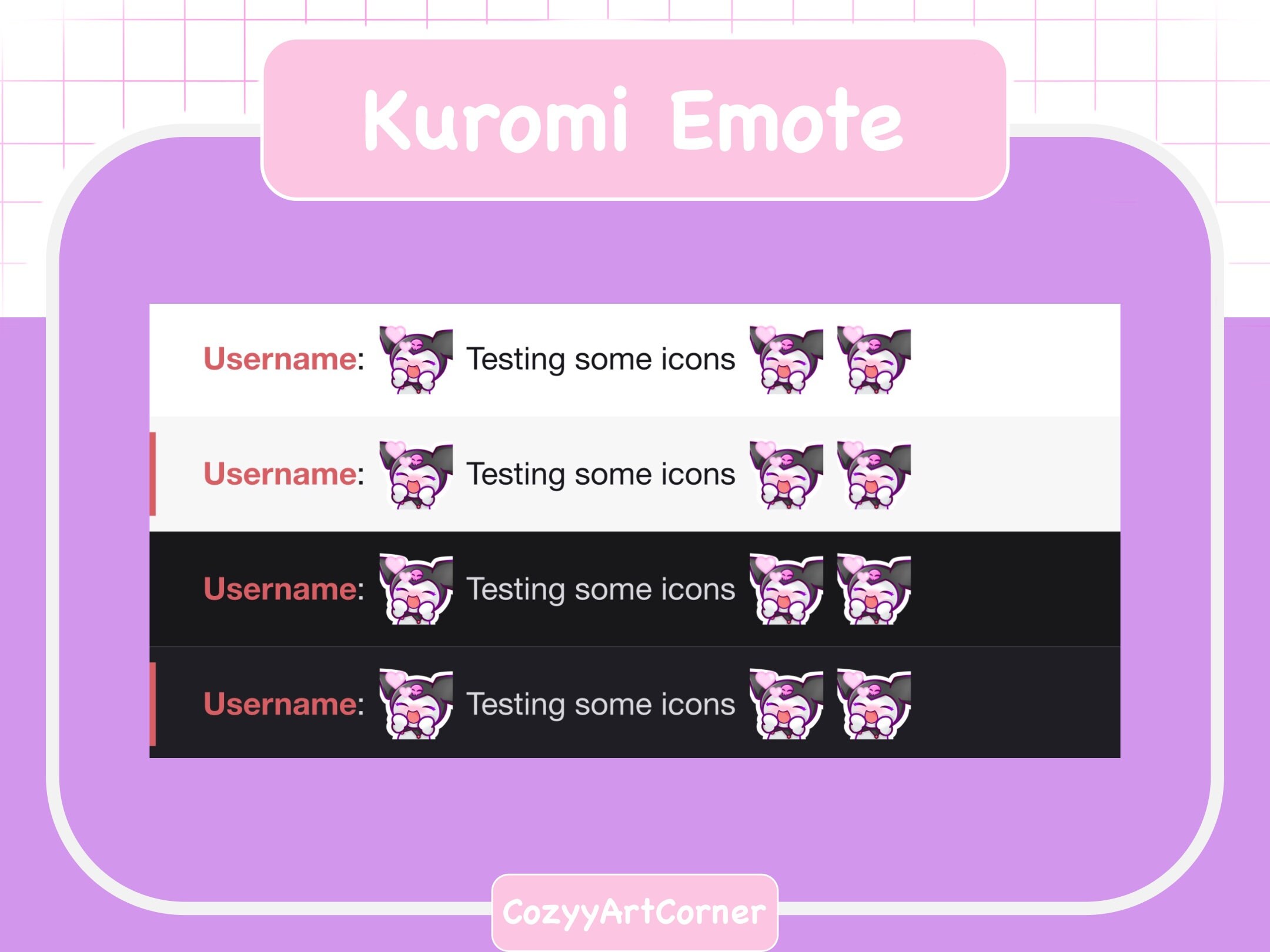 Cute Kuro Twitch Emote - Etsy