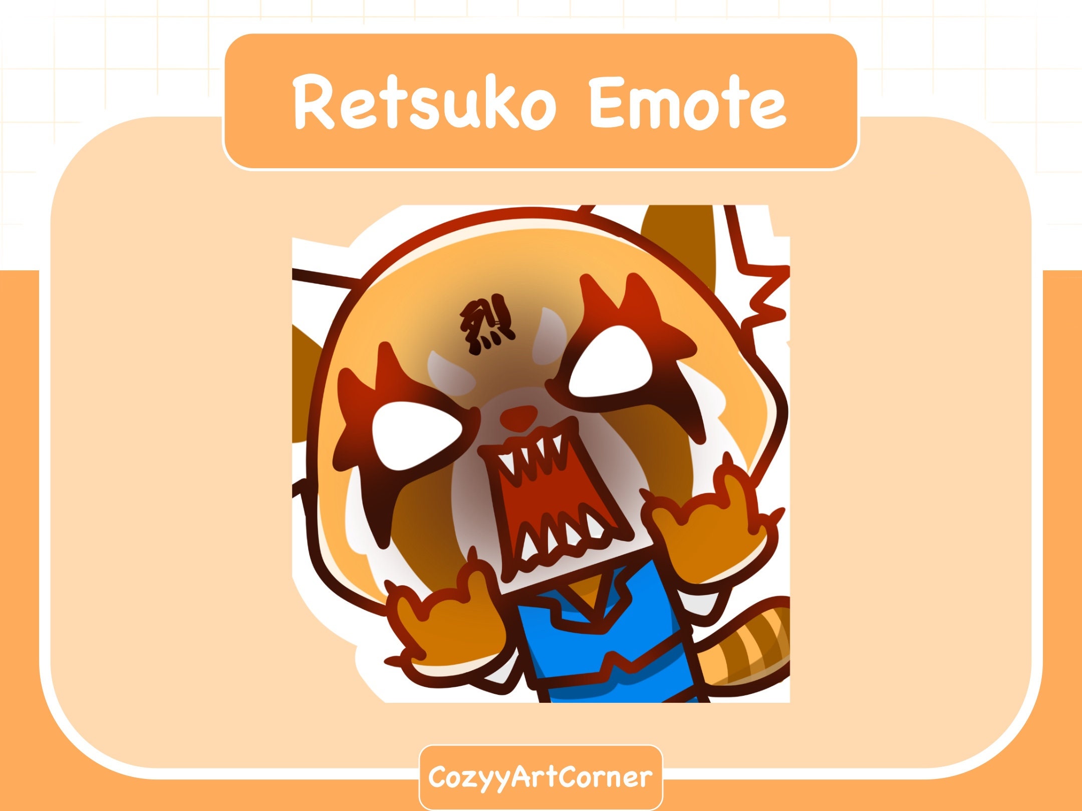 Angry Retsuko Twitch Emote - Etsy