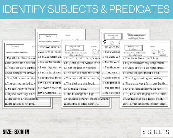Identifying Subject And Verb Worksheets Linking Verbs Worksheets