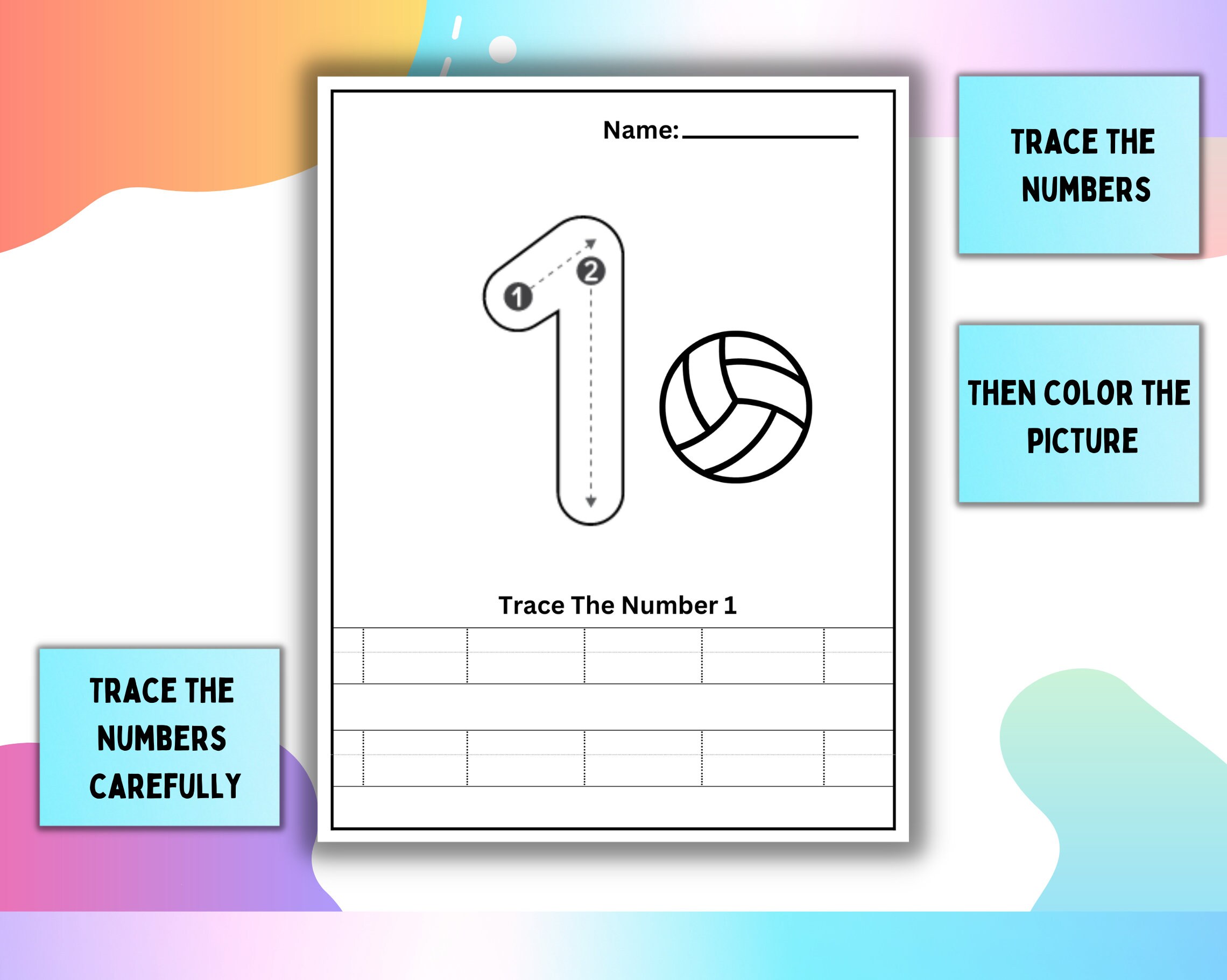 20 Number Tracing Worksheets, Traceable Numbers, Preschool Worksheets ...