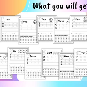 Number Tracing Worksheets, Traceable Numbers, Preschool Worksheets, 0 ...