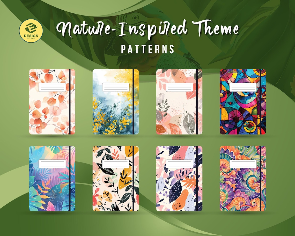 30 Nature Inspired Goodnotes Covers, Digital Notebook Cover, Patterns ...
