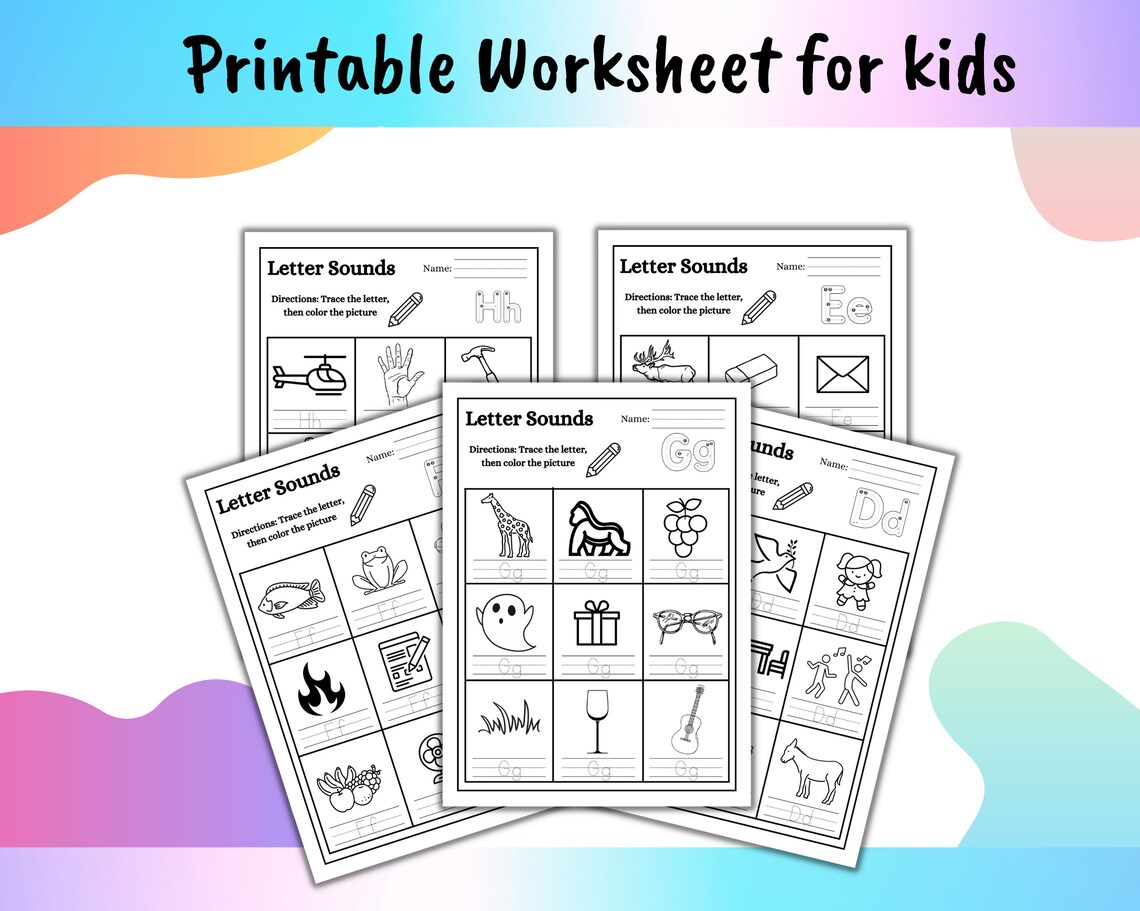 8 Alphabet Letter Sounds Worksheets Printable, Preschool Worksheets ...