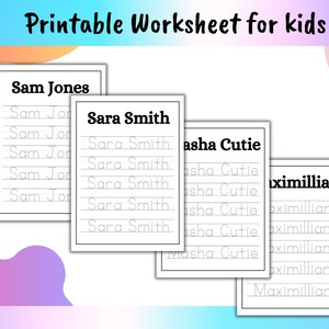 Name Tracing Worksheet, Name Writing, Handwriting Practice Sheets ...