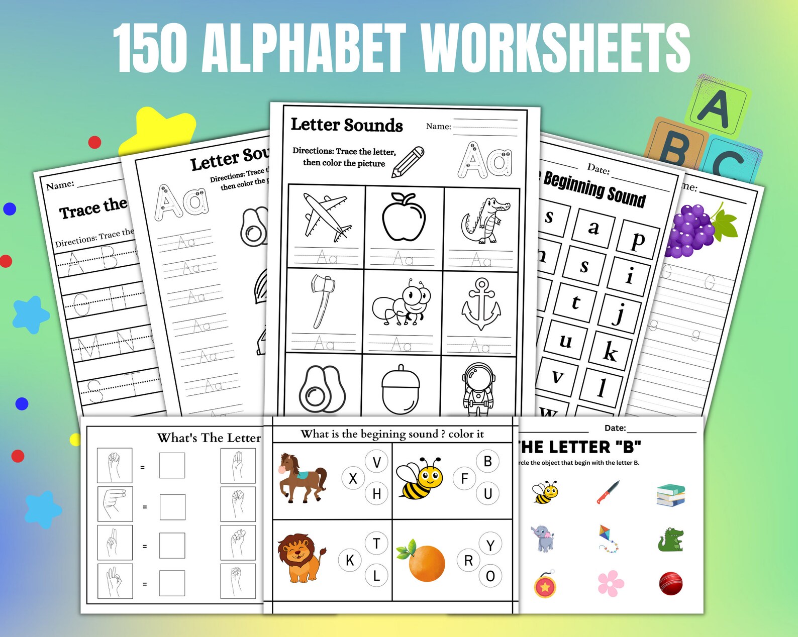 Preschool Pre-k Kindergarten Learning Bundle 500 Page - Etsy