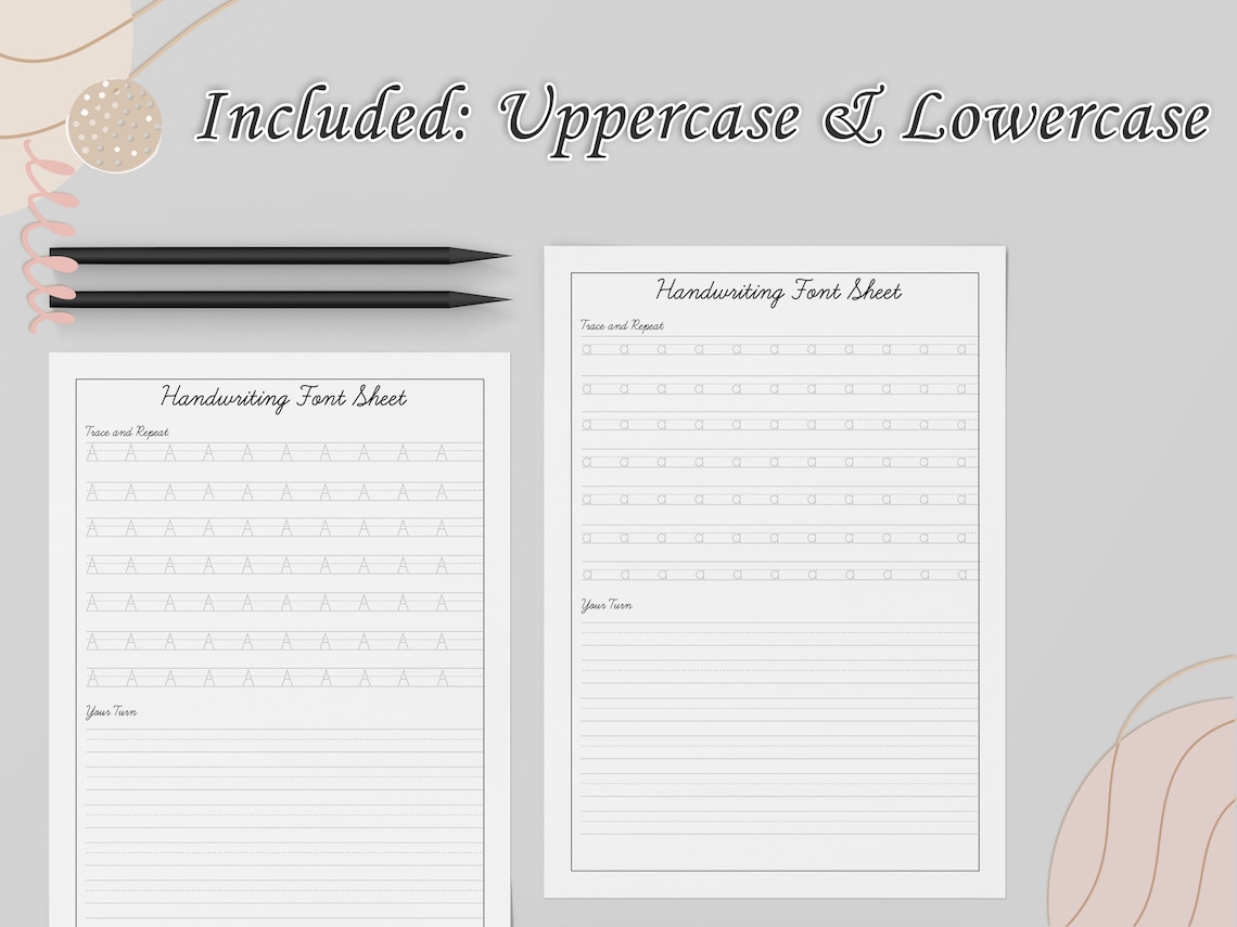 Traceable Handwriting Practice Sheets, Tracing Worksheets, Preschool ...