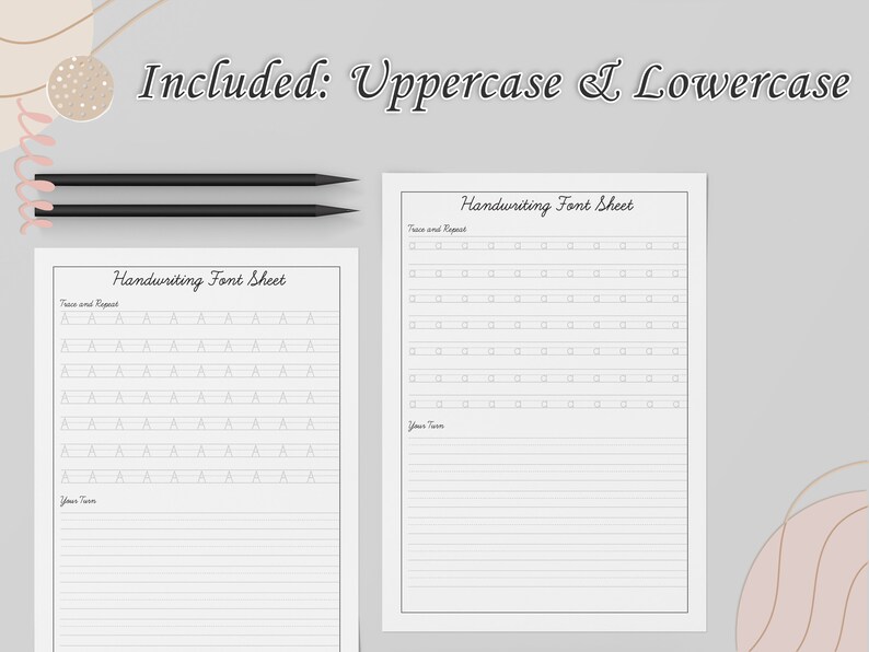 Traceable Handwriting Practice Sheets, Tracing Worksheets, Preschool ...