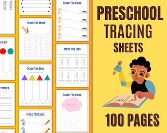 Tracing Practice, Pre-writing Worksheets, Line Tracing, Toddler ...