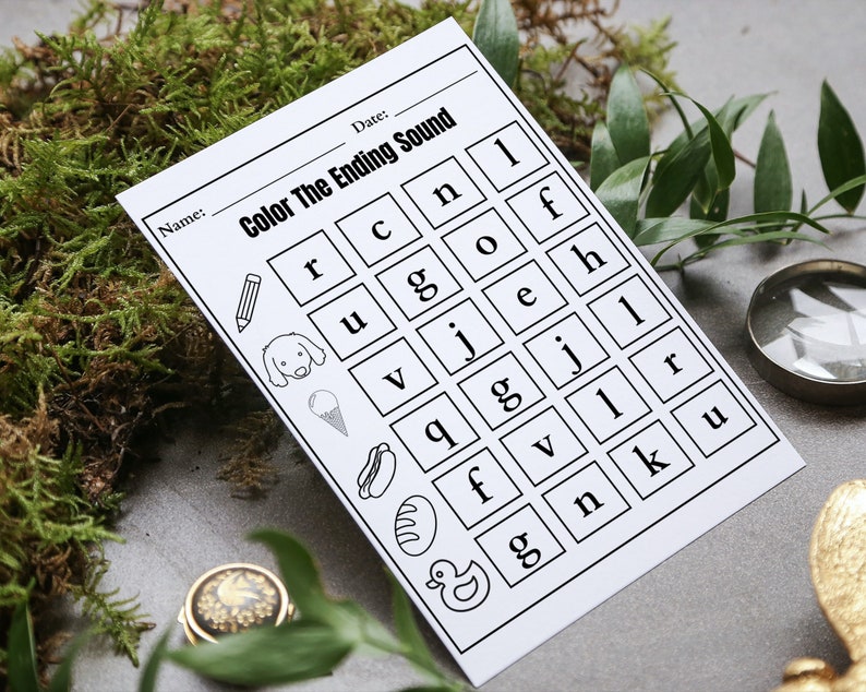 10 Printable Ending Sounds Worksheets, Initial Sound Practice ...