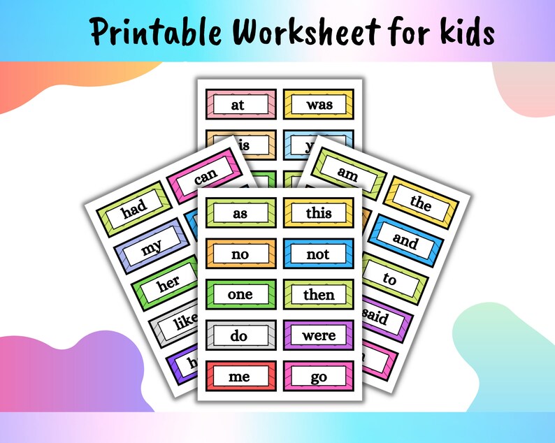 Sight Words Flashcards Printable, Kindergarten to 3rd Grade Sight Words ...