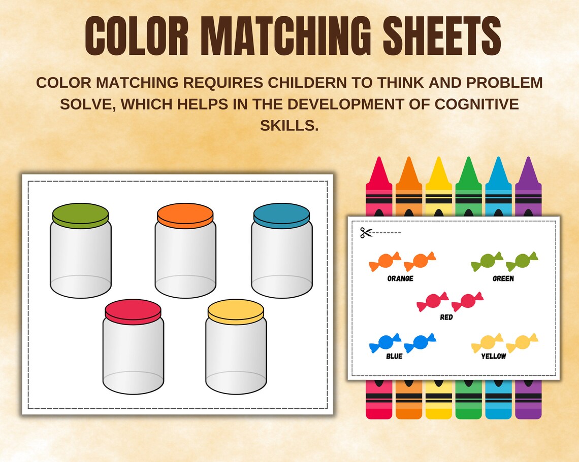 Color Matching Color Activity Learning Colors Toddler - Etsy