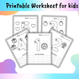 20 Number Tracing Worksheets, Traceable Numbers, Preschool Worksheets ...