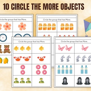 Preschool Comparison Worksheets, Preschool Worksheets, Preschool ...