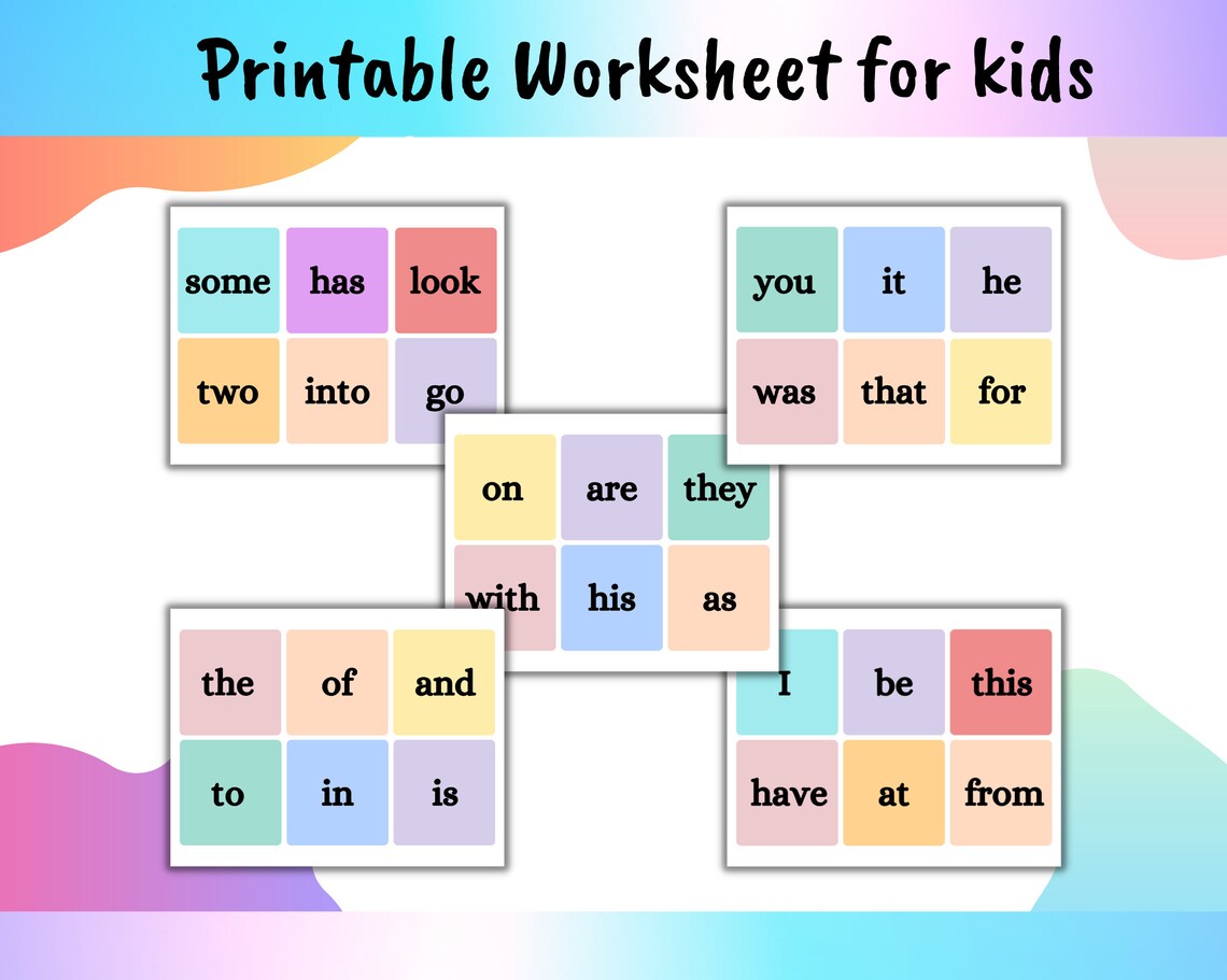 Sight Words Flashcards Printable Kindergarten to 3rd Grade - Etsy