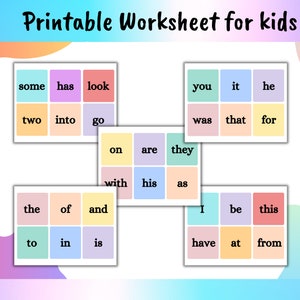 Sight Words Flashcards Printable, Kindergarten to 3rd Grade Sight Words ...