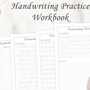 Traceable Handwriting Practice Sheets, Tracing Worksheets, Preschool ...