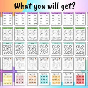 100 Sight Words Worksheet, 1st Grade Worksheet, 1st Grade Worksheet ...