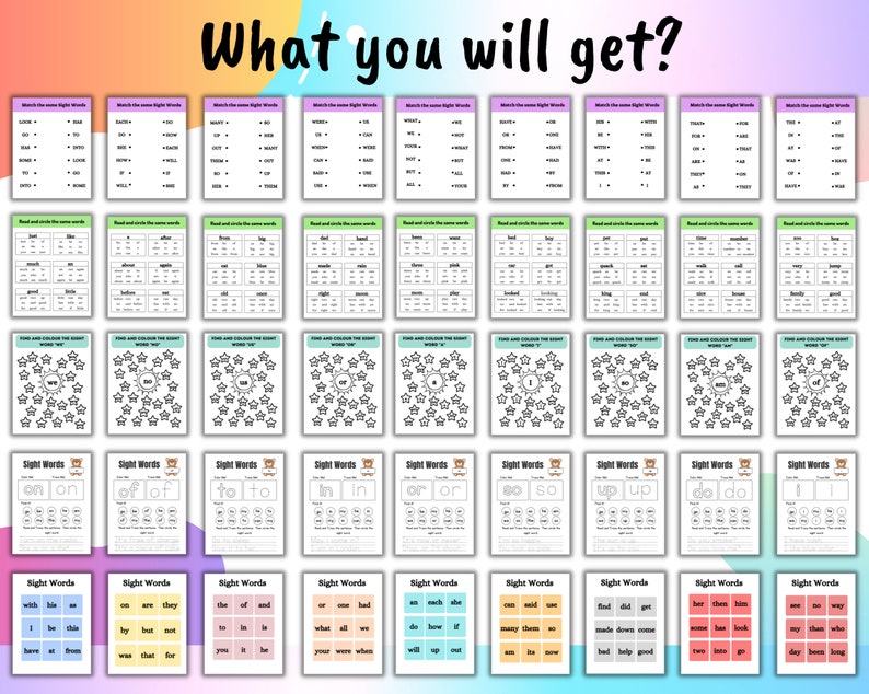 100 Sight Words Worksheet, 1st Grade Worksheet, 1st Grade Worksheet ...