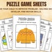 70 Puzzle Game Activity Sheets, Preschool Worksheets, Preschool ...