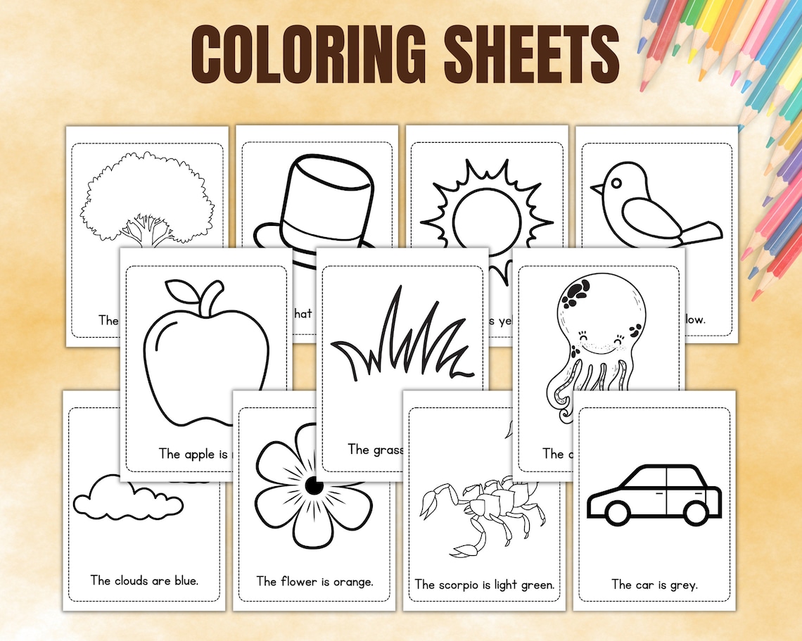 99 Printable Colouring Pages for Kids, Printable Colouring Sheets, Kids ...