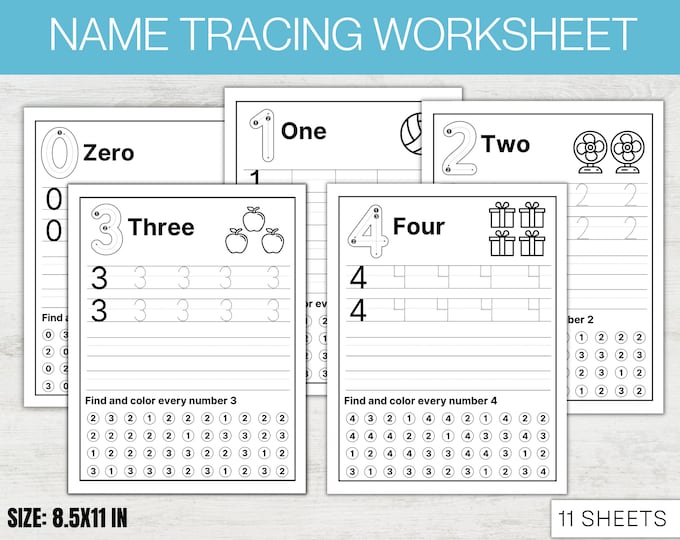 Number Tracing Worksheets,number Tracing Sheet,traceable Numbers ...