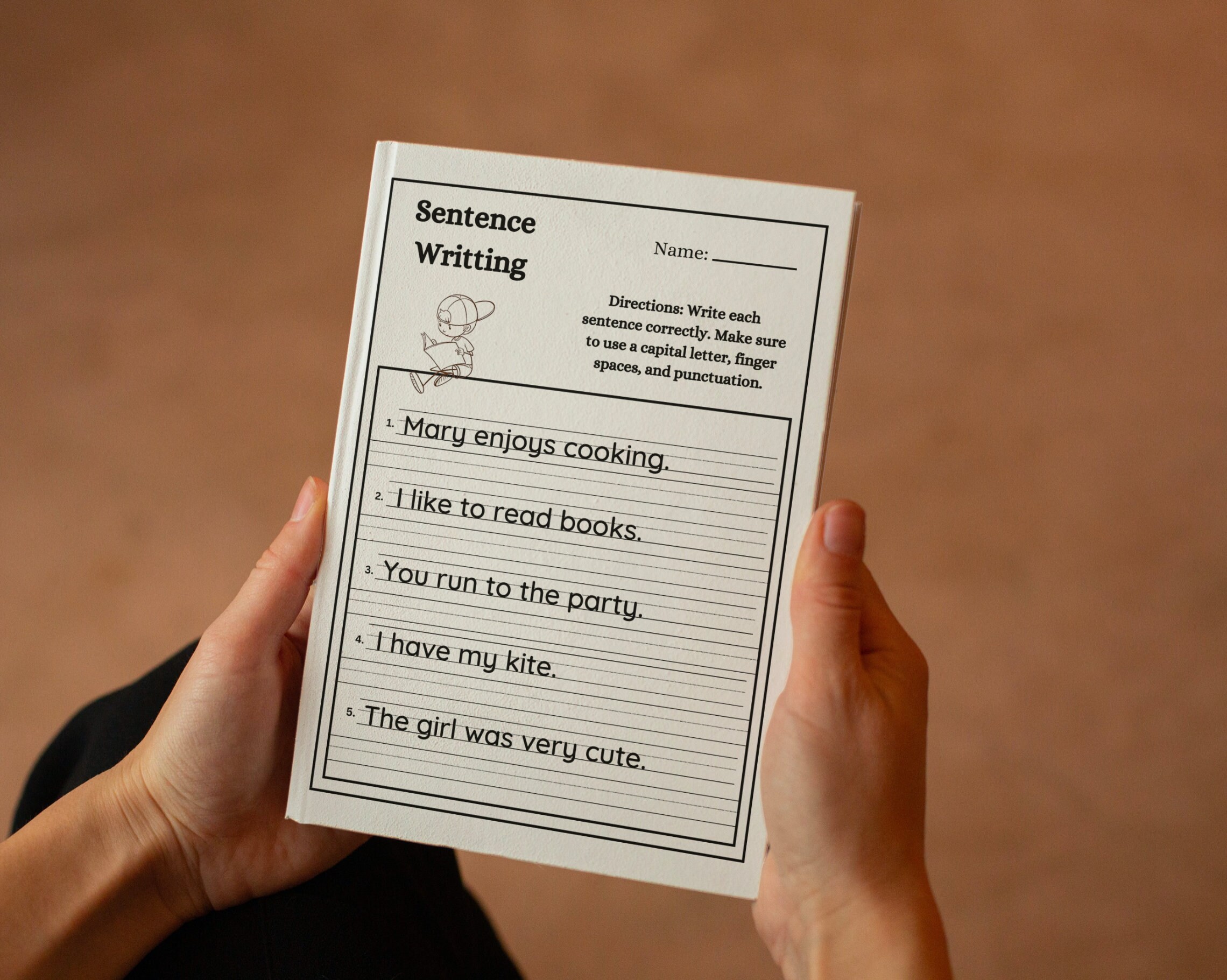 10 Printable Writing Sentences Worksheets, 1st, 2nd Grade, Preschool ...