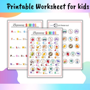 Beginning Sound Worksheet, Learning to Read, Homeschool Activities ...