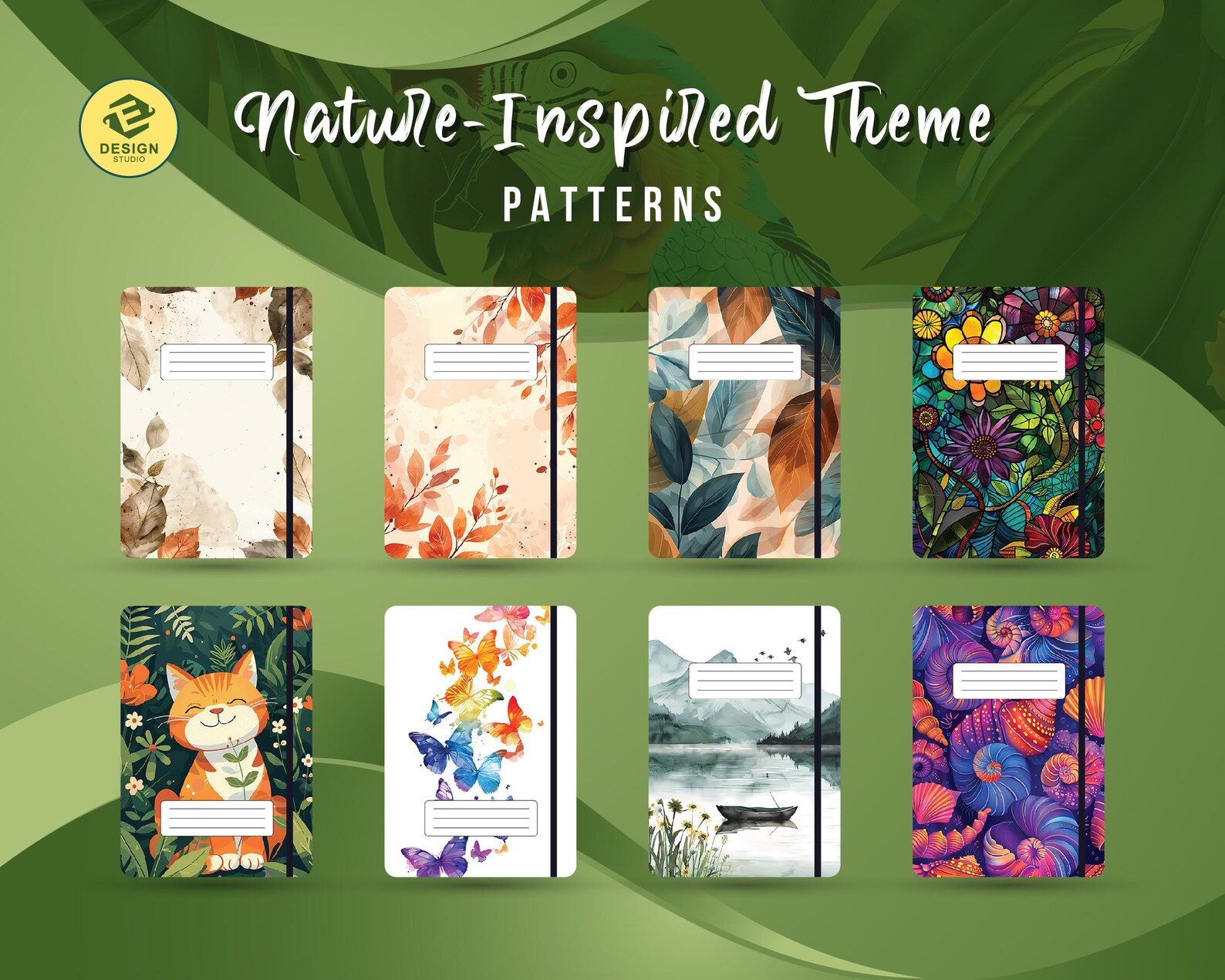 30 Nature Inspired Goodnotes Covers, Digital Notebook Cover, Patterns ...