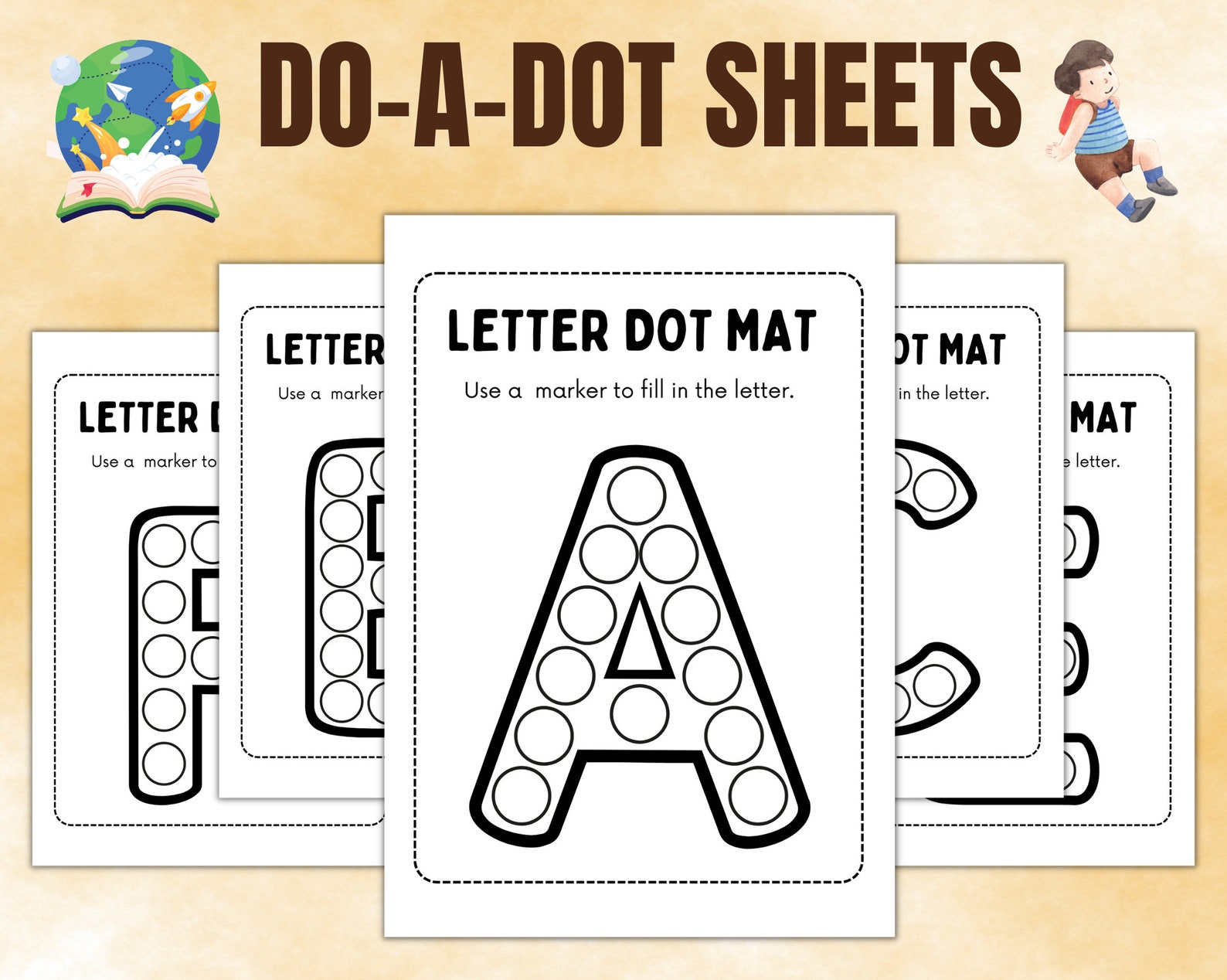 Preschool Alphabet Worksheet Bundle, Letter Tracing Worksheets ...