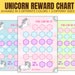 Unicorn Reward Chart, Printable Behavior Chart, Daily Chore Chart, Kids ...