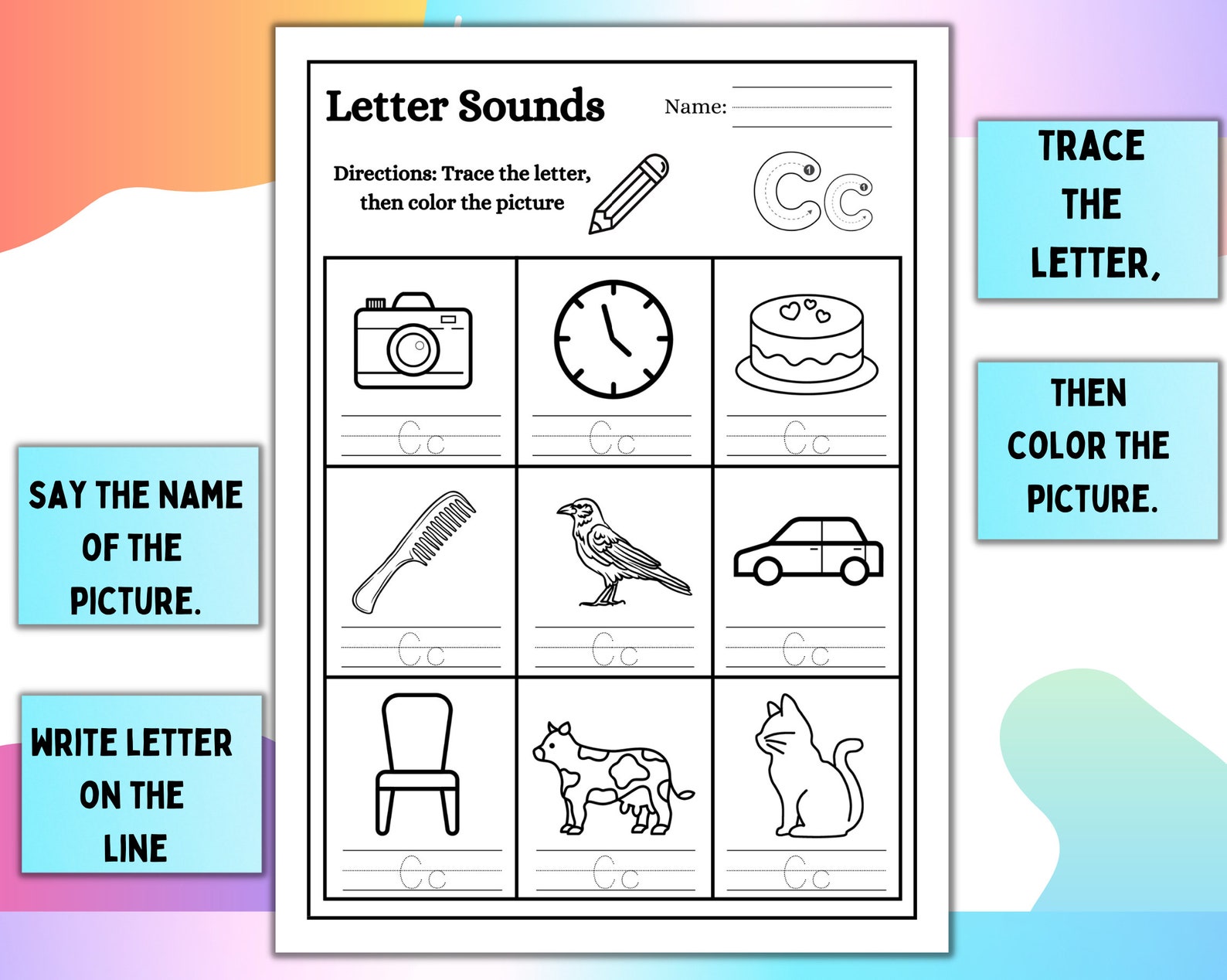 8 Alphabet Letter Sounds Worksheets Printable, Preschool Worksheets ...