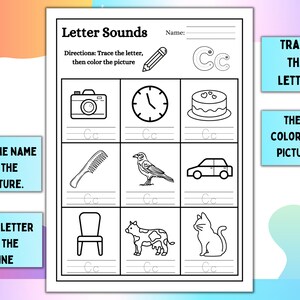 8 Alphabet Letter Sounds Worksheets Printable, Preschool Worksheets ...