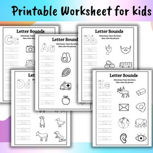 26 Alphabet Letter Sounds Worksheets Printable, Preschool Worksheets ...