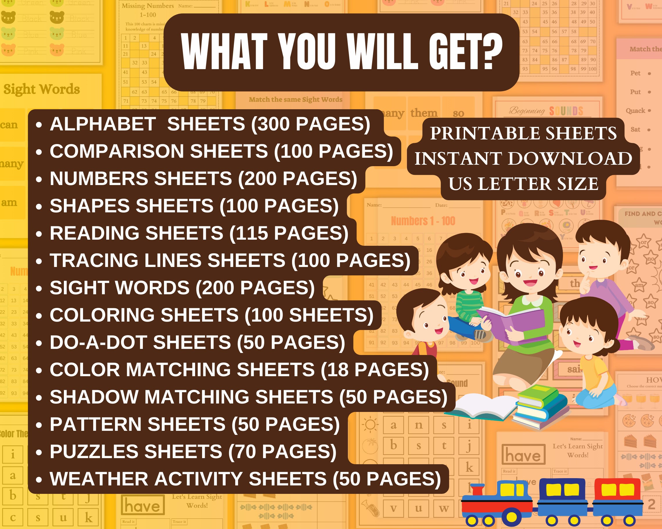 Preschool Pre-k Kindergarten Learning Bundle 1500 Pages Activity ...