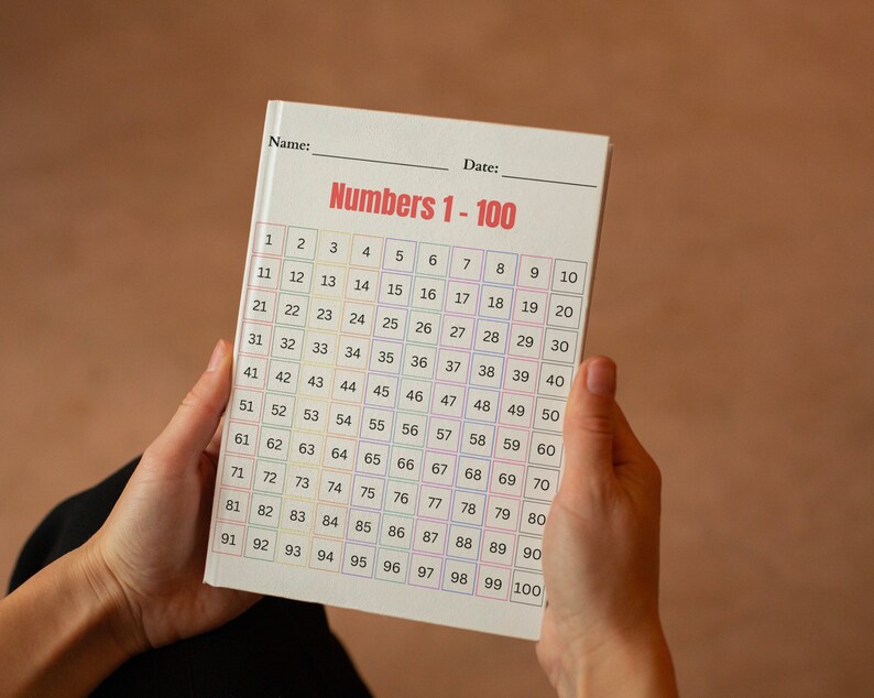 10 Printable Number Charts, Wall Charts, Hundreds Chart, Numbers 1-1000 ...