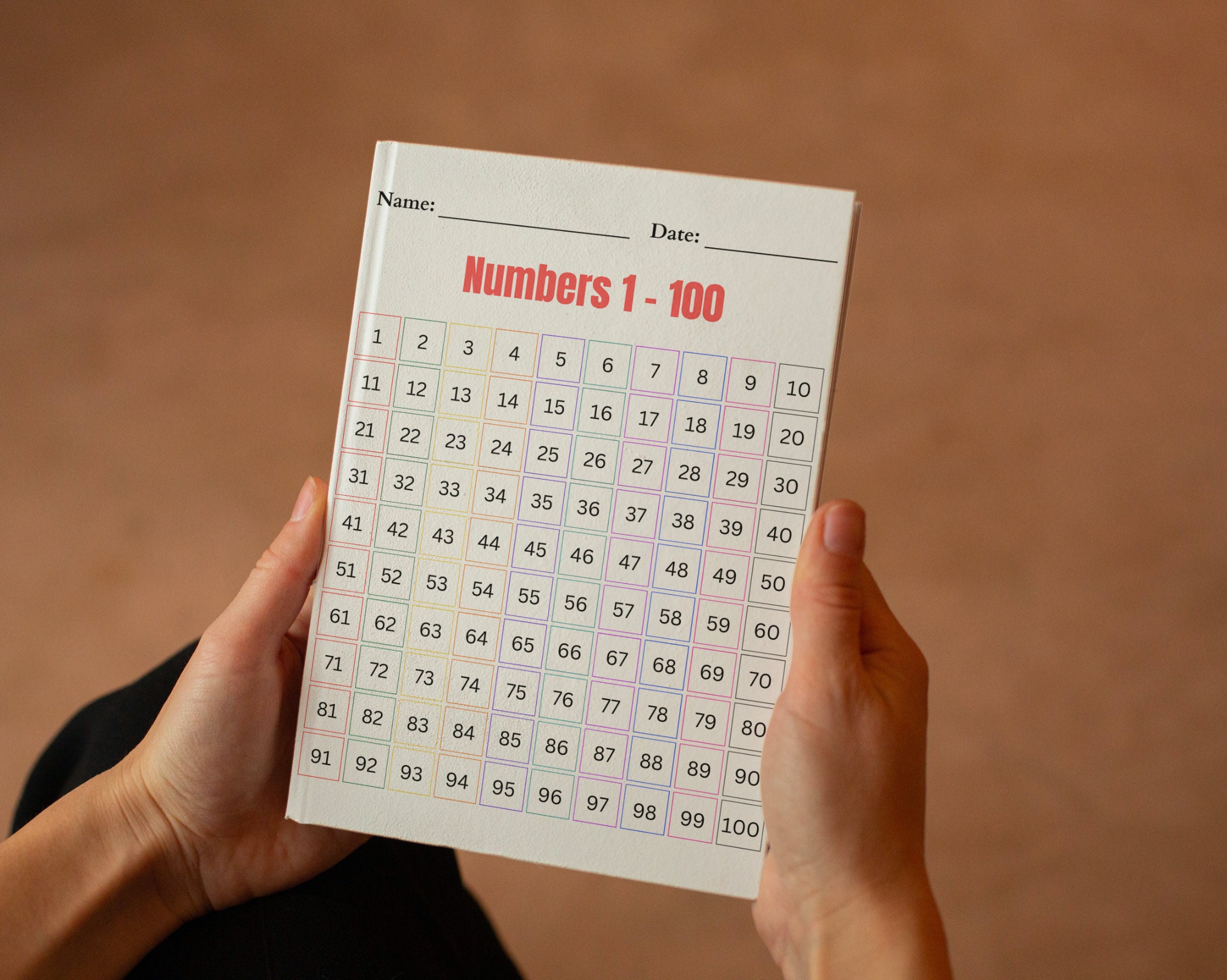 10 Printable Number Charts, Wall Charts, Hundreds Chart, Numbers 1-1000 ...