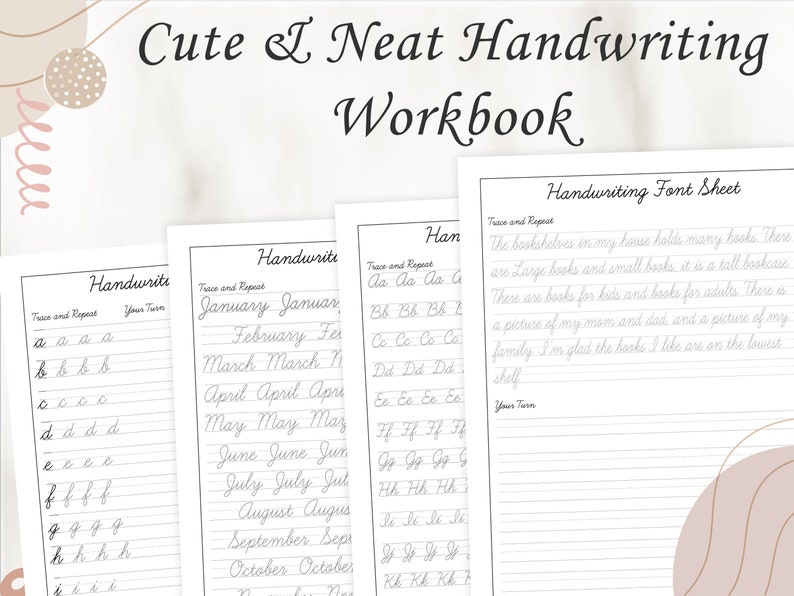 Cute Cursive Handwriting Practice Sheets, Handwriting Worksheets ...
