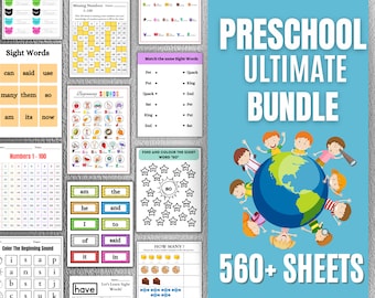 Preschool Pre-k Kindergarten Learning Bundle 1500 Pages Activity ...