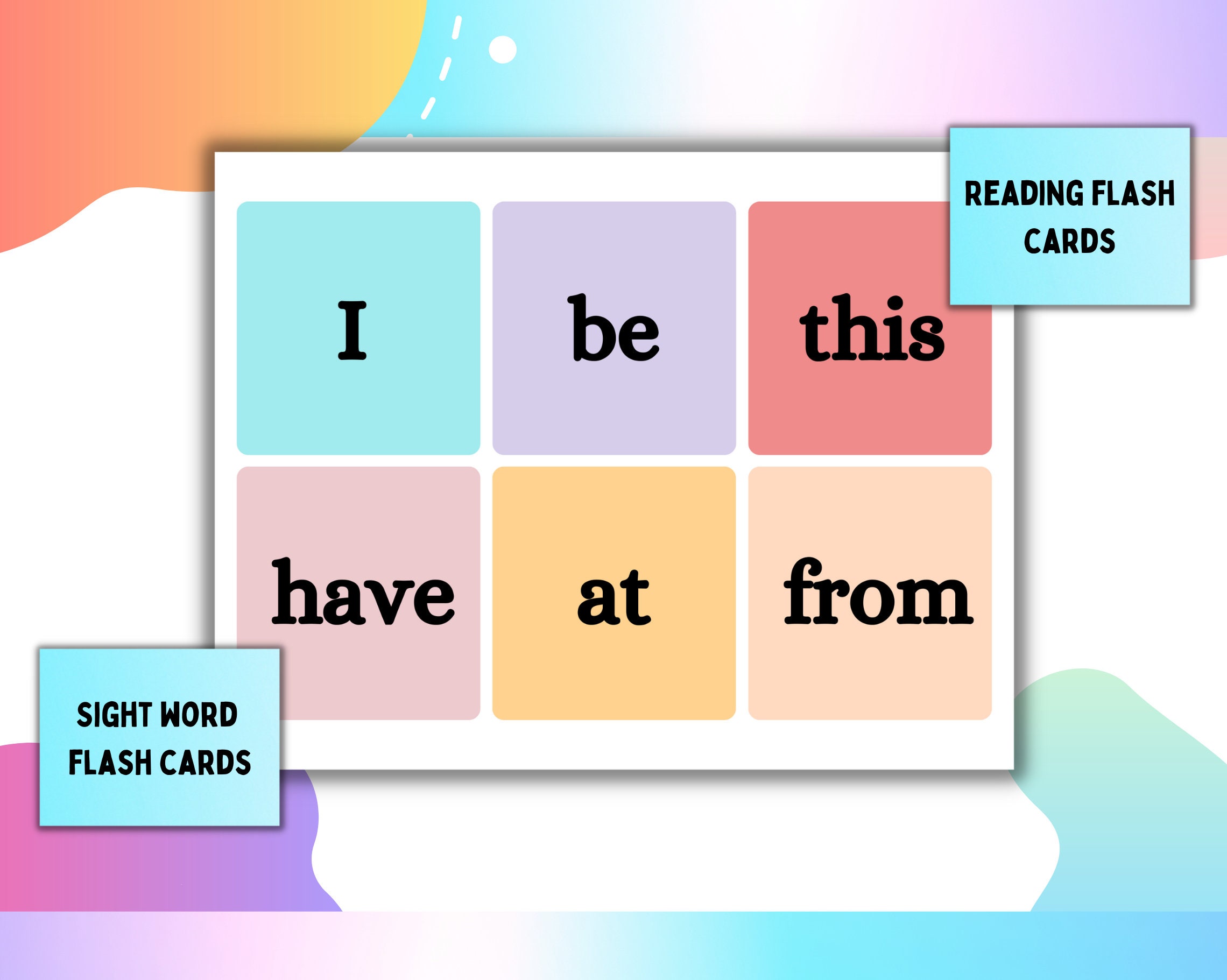 Sight Words Flashcards Printable, Kindergarten to 3rd Grade Sight Words ...