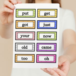 Sight Words Flashcards Printable, Kindergarten to 3rd Grade Sight Words ...